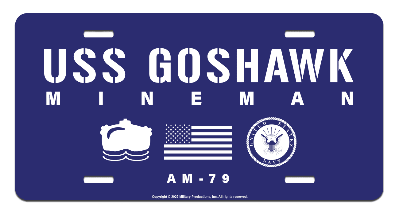 US Navy Custom Mineman License Plate - US Navy Custom Ship Rating ...