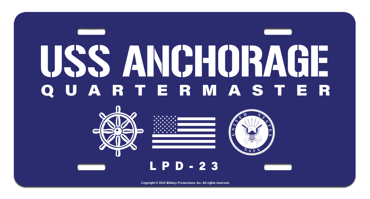 US Navy Custom Quartermaster License Plate - US Navy Custom Ship Rating ...