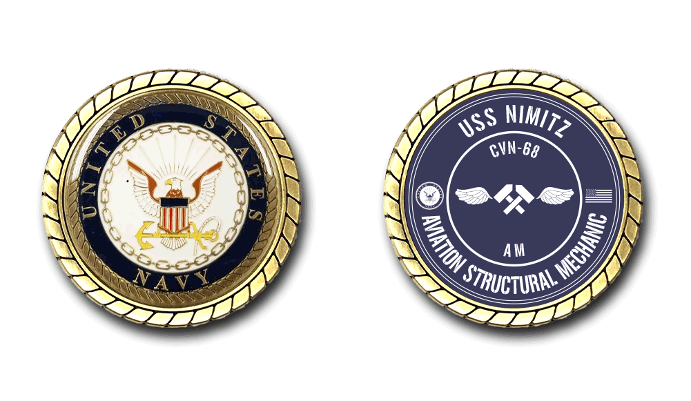 US Navy Custom Ship Aviation Structural Mechanic Challenge Coin - US ...