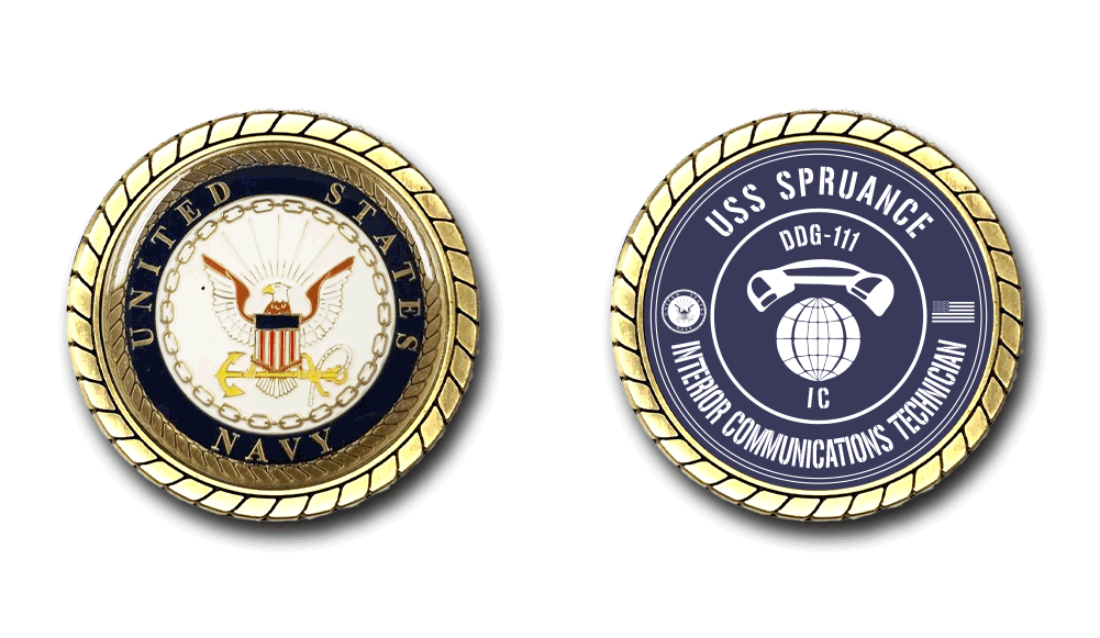 US Navy Custom Ship Interior Communications Technician Challenge Coin ...