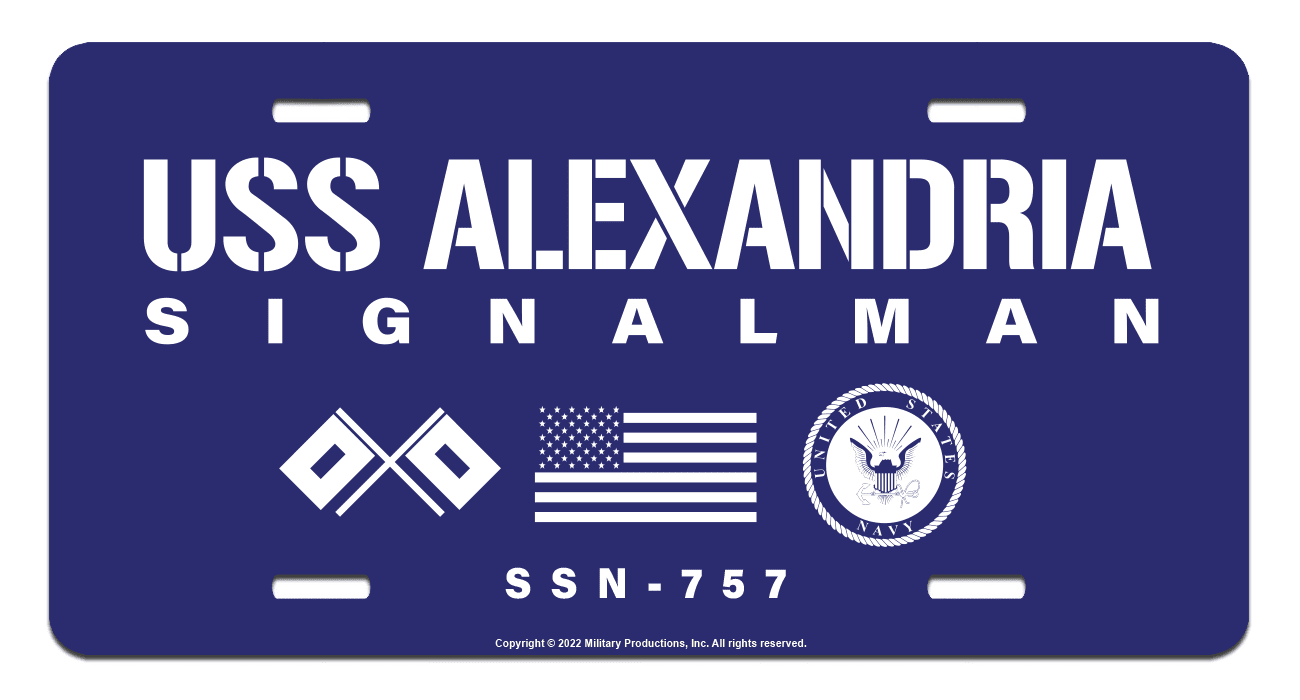 US Navy Custom Signalman License Plate - US Navy Custom Ship Rating ...