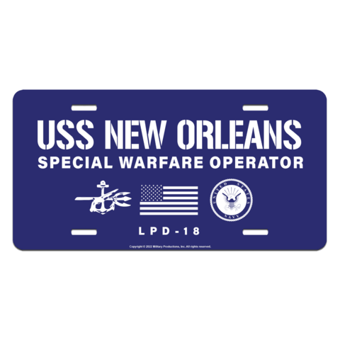 US Navy Custom Special Warfare Operator License Plate - US Navy Custom ...