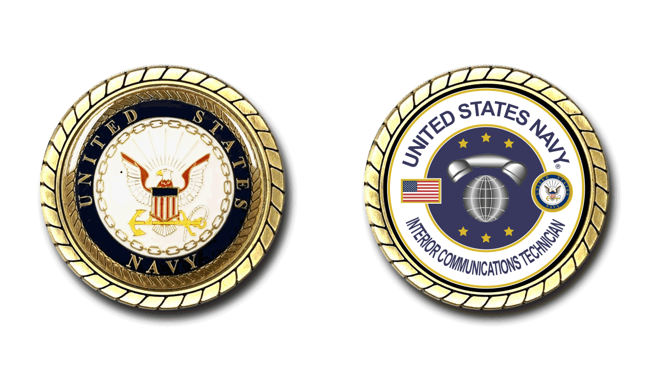 US Navy Interior Communications Technician Challenge Coin - US Navy ...