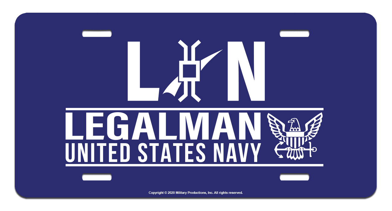 US Navy Legalman License Plate - US Navy Rates License Plates ...