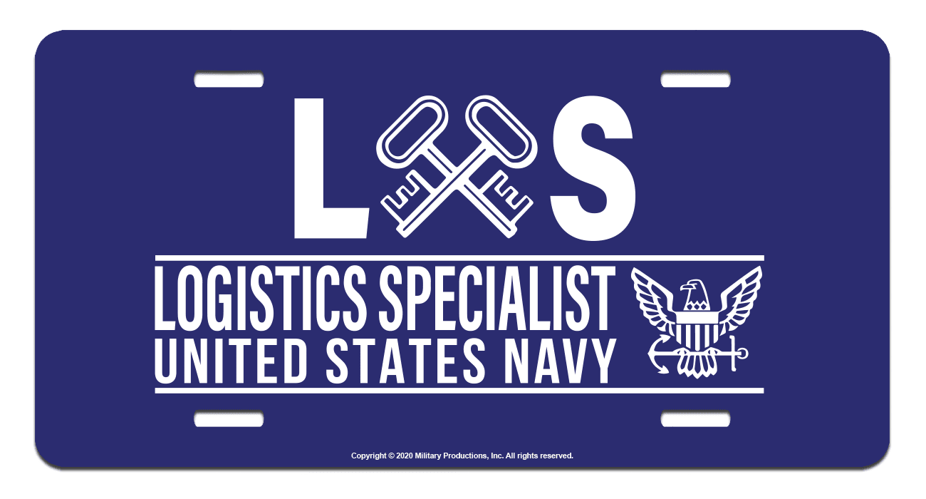 US Navy Logistics Specialist License Plate - US Navy Rating License ...