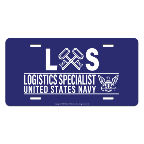 US Navy Logistics Specialist License Plate - US Navy Rating License ...