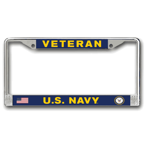 US Navy Veteran License Plate Frame - New Retired and Veteran License ...