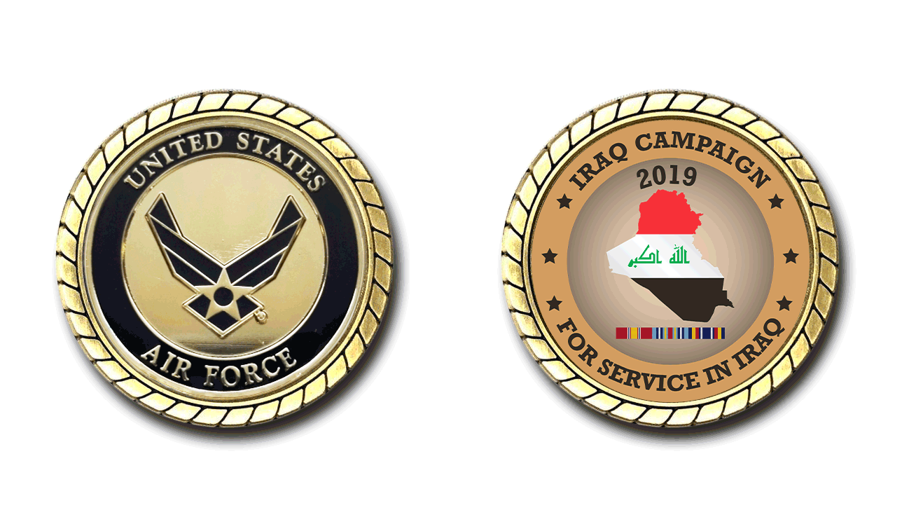 US Air Force Iraq 2019 Challenge Coin - US Air Force OIF/Iraq Year of ...