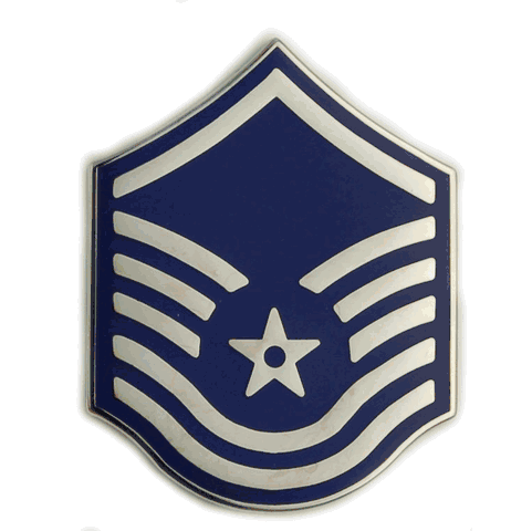 USAF Master Sergeant E-7 Metal Rank Insignia Pair - Air Force Metal ...