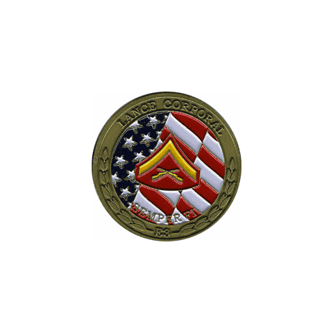 USMC Lance Corporal Challenge Coin - USMC Rank Coins - PriorService.com