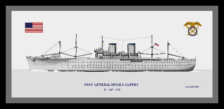 USNS General Hugh J. Gaffey T-AP-121 Ship Print - NEW Ship Prints ...