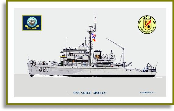 USS Agile MSO-421 Print - Minesweeper Prints - PriorService.com