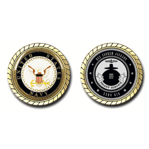 USS Andrew Jackson SSBN-619 Challenge Coin - US Navy Submarine ...