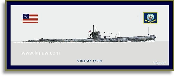 USS Bass SS-164 Print - Submarines A-F - PriorService.com