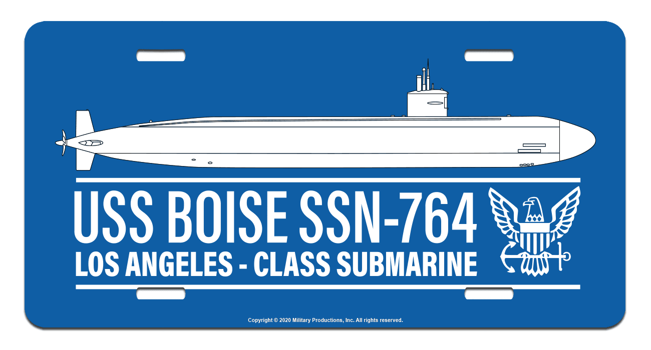 USS Boise SSN-764 License Plate - US Navy Submarine License Plates ...