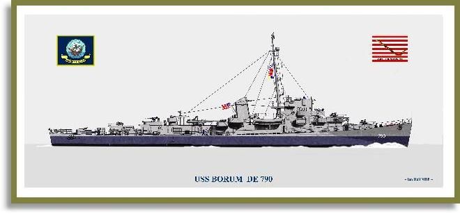 USS Borum DE-790 Print - Destroyers A-F - PriorService.com