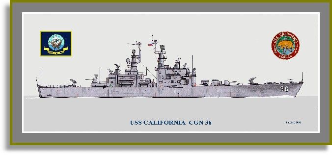 USS California CGN-36 Print - USS California CGN 36 - PriorService.com