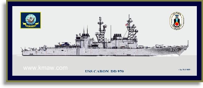 USS Caron DD-970 in 1970'sPrint - Destroyers A-F - PriorService.com