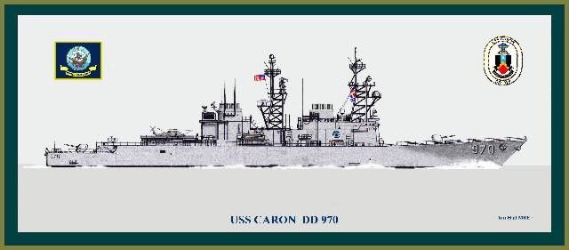 USS Caron DD-970 in 1990'sPrint - Destroyers A-F - PriorService.com