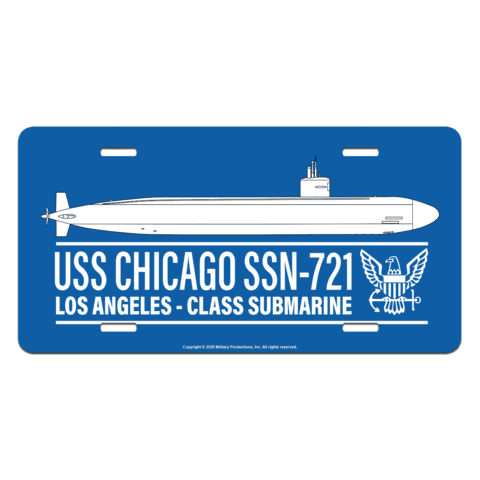 USS Chicago SSN-721 License Plate - US Navy Submarine License Plates ...