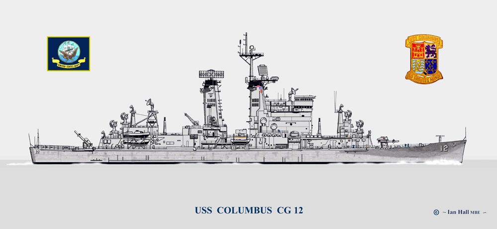 USS Columbus CG-12 Print - Cruisers A-F - PriorService.com