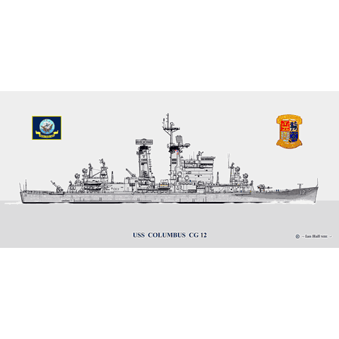 USS Columbus CG-12 Print - Cruisers A-F - PriorService.com