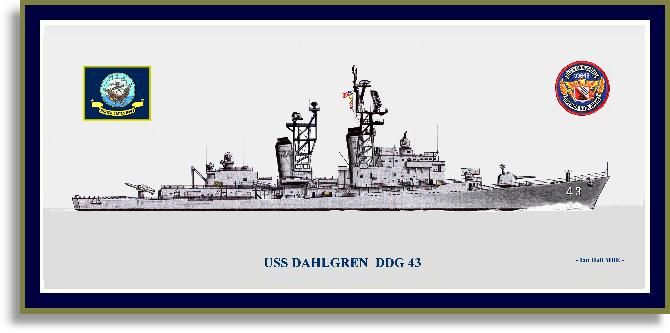USS Dahlgren DDG-43 Print - Destroyers A-F - PriorService.com