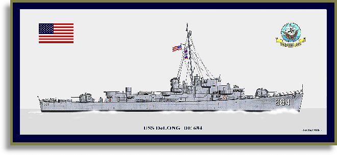 USS DeLong DE-684 in 1950's Print - Destroyers A-F - PriorService.com