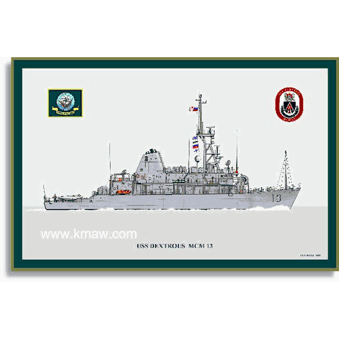 USS Dextrous MCM-13 Print - Minesweeper Prints - PriorService.com