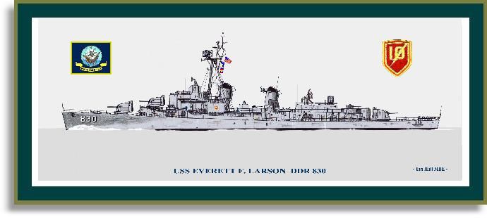 USS Everett F. Larson DDR-830 Print - Destroyers A-F - PriorService.com