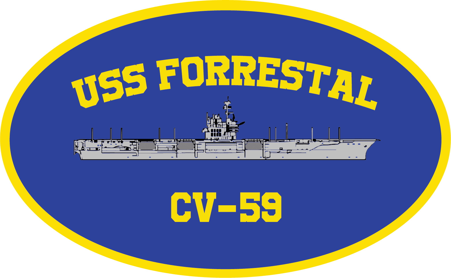 USS Forrestal CV-59 Decal - US Navy Aircraft Carrier Decals ...