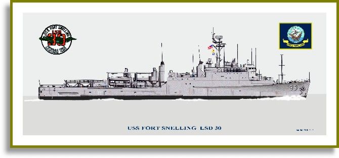 USS Fort Snelling LSD-30 Print - Amphibious A-F - PriorService.com