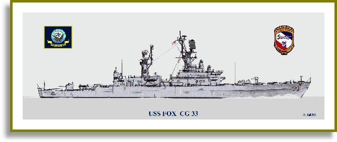 USS Fox CG-33 Print - Cruisers A-F - PriorService.com