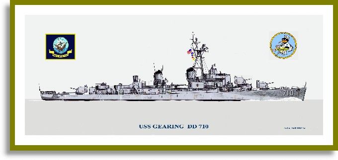 USS Gearing DD-710 in 1950's Print - Destroyers G-M - PriorService.com