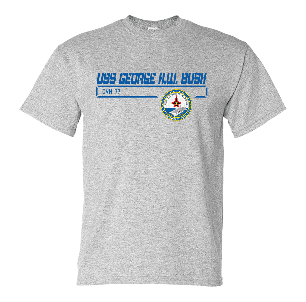USS George H. W. Bush CVN-77 Crest T-Shirt - New US Navy Aircraft ...