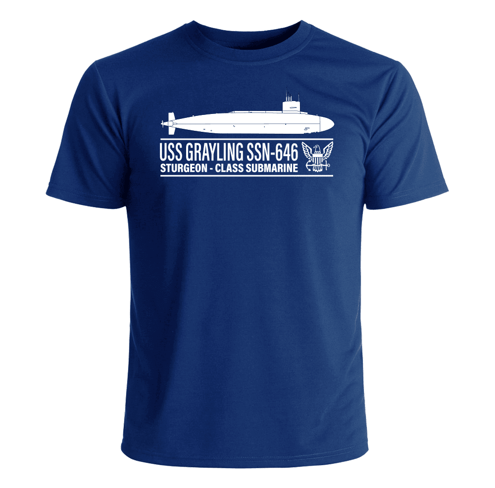 USS Grayling SSN-646 T-Shirt - New US Navy Submarine T-Shirts ...