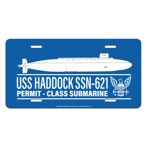 USS Haddock SSN-621 License Plate - US Navy Submarine License Plates ...