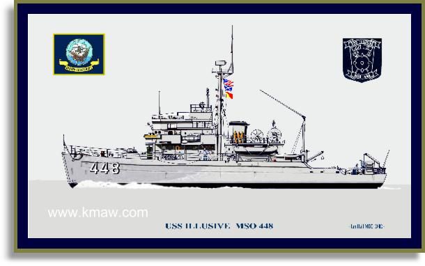 USS Illusive MSO-448 Print - Minesweeper Prints - PriorService.com