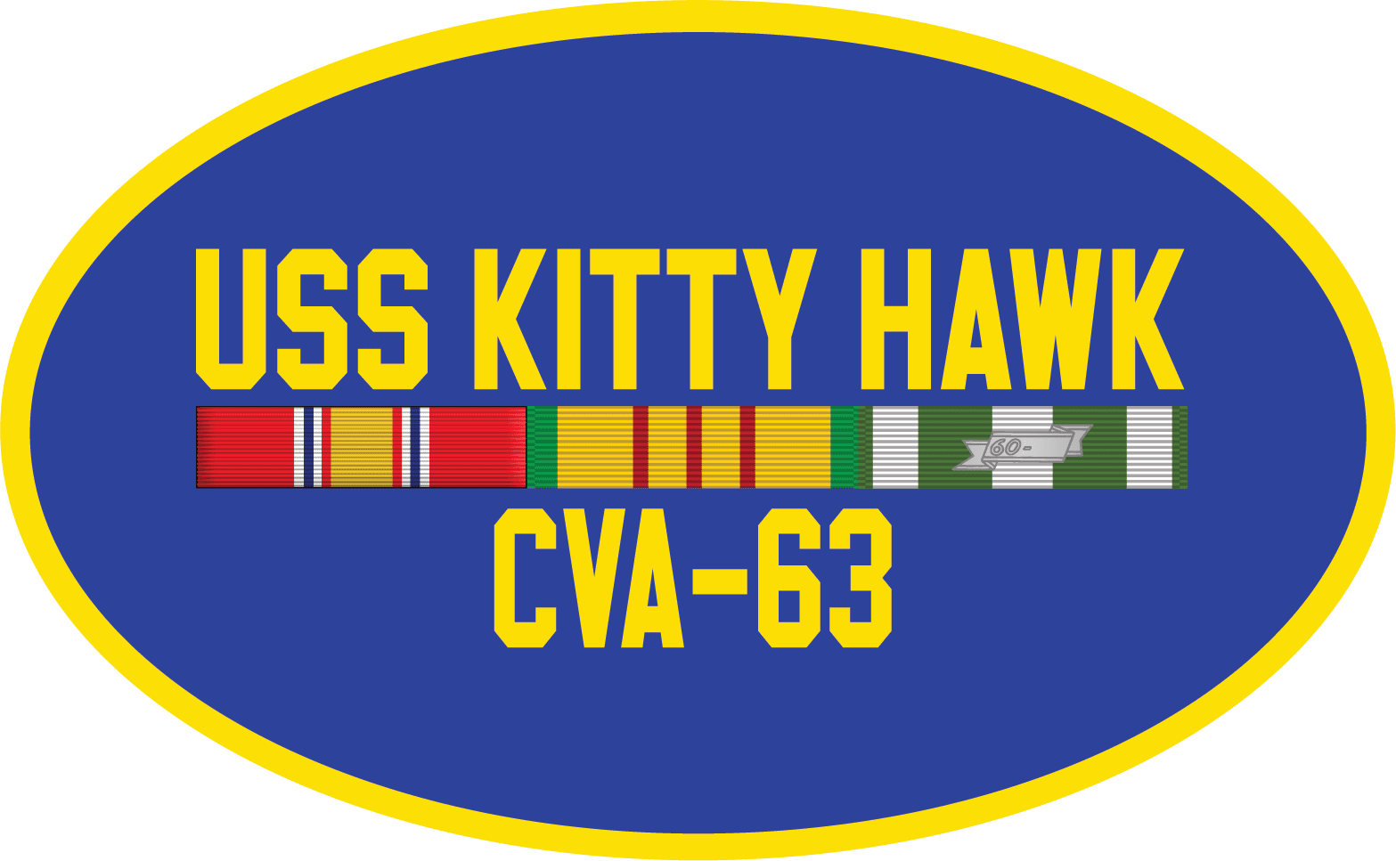 USS Kitty Hawk CVA-63 With Vietnam Service Decal - US Navy Ship Vietnam ...