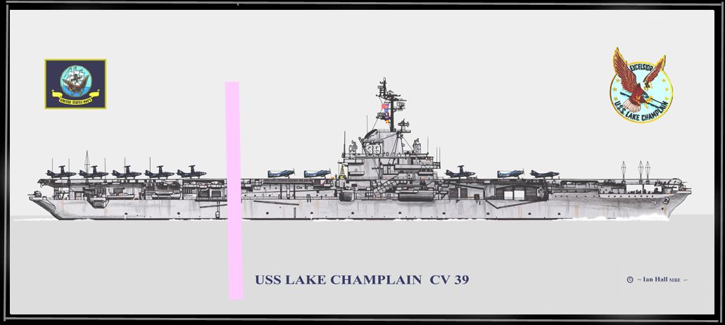 USS Lake Champlain CV-39 Print - Aircraft Carriers Prints ...