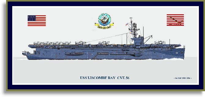 USS Liscombe Bay CVE-56 Print - Aircraft Carriers G-M - PriorService.com
