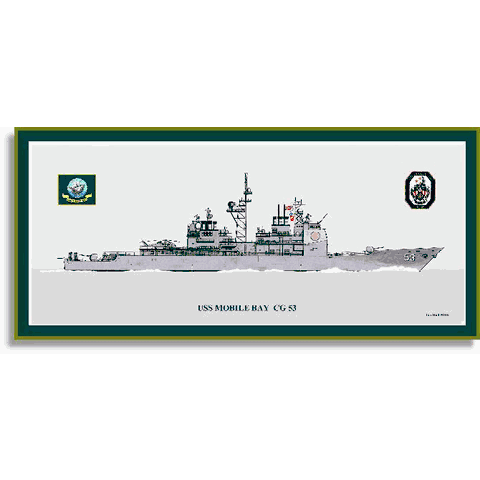 USS Mobile Bay CG-53 Print - USS Mobile Bay CG 53 - PriorService.com