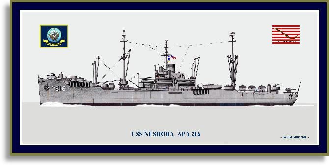 USS Neshoba APA-216 Print - Other Ships N-R - PriorService.com