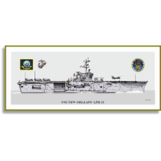 USS Okinawa LPH-3 Print - Amphibious N-R - PriorService.com