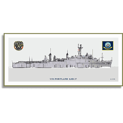 USS Portland LSD-37 Print - Amphibious N-R - PriorService.com