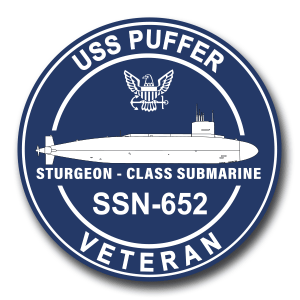 USS Puffer SSN-652 Silhouette Veteran Decal - US Navy Submarine Veteran ...