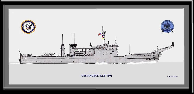 USS Racine LST 1191 Print - NEW Ship Prints - PriorService.com