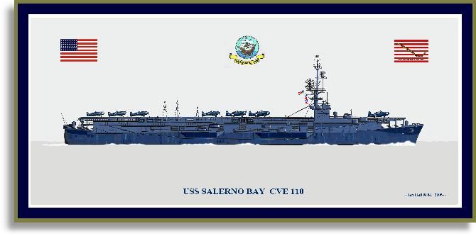 USS Salerno Bay CVE-110 Print - Aircraft Carriers S-Z - PriorService.com