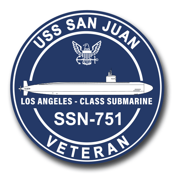 USS San Juan SSN-751 Silhouette Veteran Decal - US Navy Submarine ...