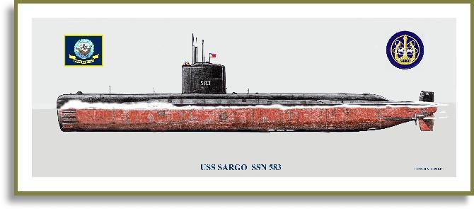 USS Sargo SSN-583 Print - Submarines S-Z - PriorService.com
